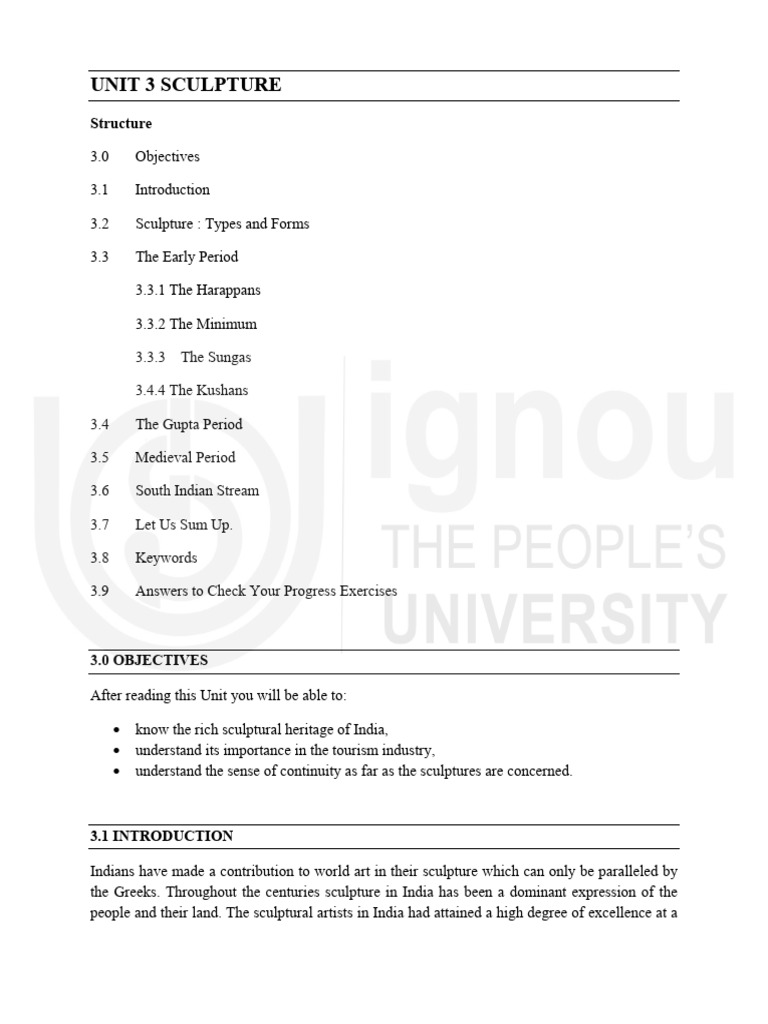 Unit-3 | PDF | Sculpture