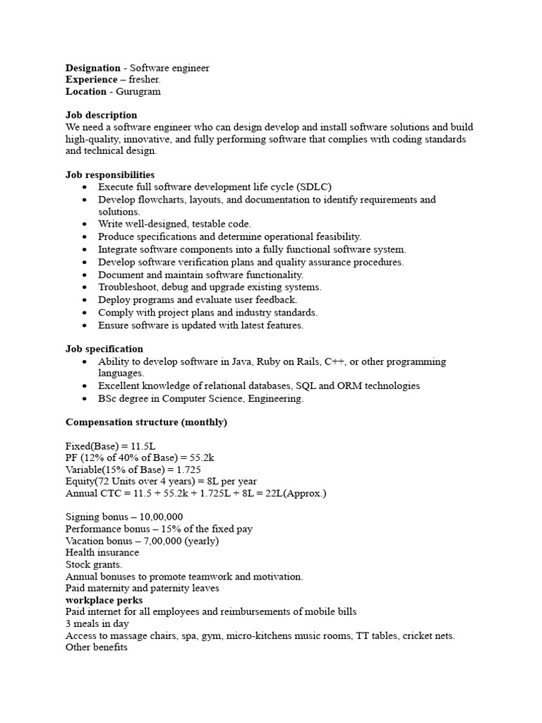 Compensation Structure Pdf Computing Business