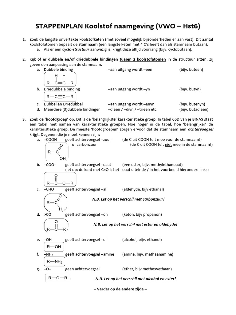HST6 Koolstof Naamgeving | PDF