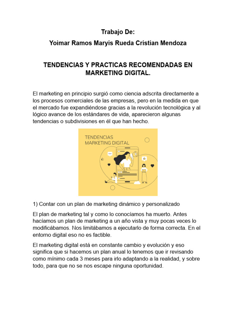 Tendecias y Practicas Recomendadas en Marketing Digital | PDF ... Tendecias y Practicas Recomendadas en Marketing Digital | PDF ...