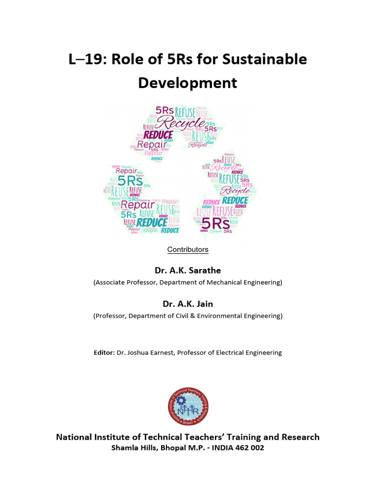 L19 M2 Role of 5Rs | PDF | Recycling | Waste