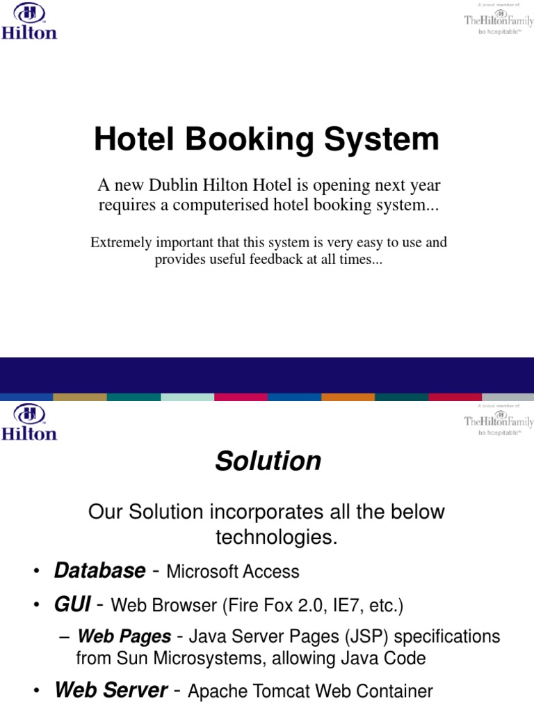 Hilton Hotel Booking System Overview | PDF | Java Server Pages | Java ...