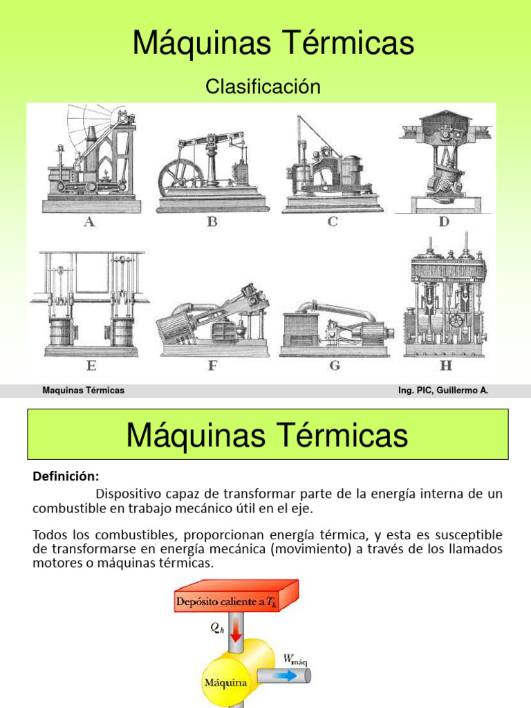 2 - Clasificacion Maquinas Térmicas | PDF | Motor a reacción | Motores
