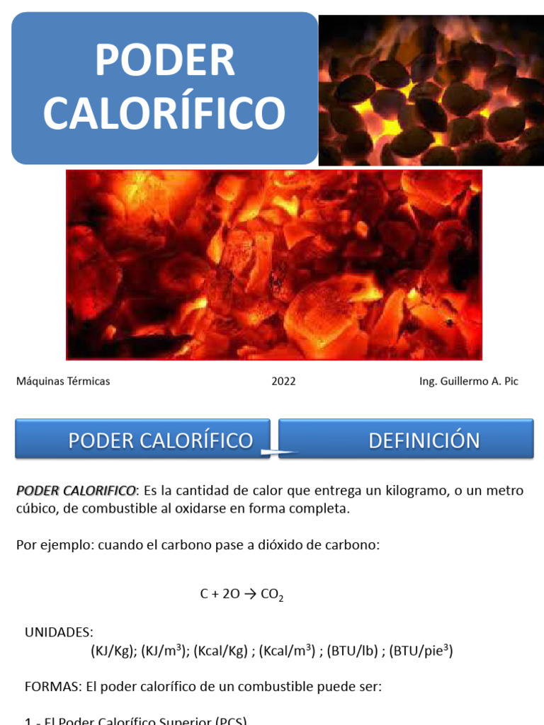 5 - Poder Calorífico | PDF | Combustión | Combustibles