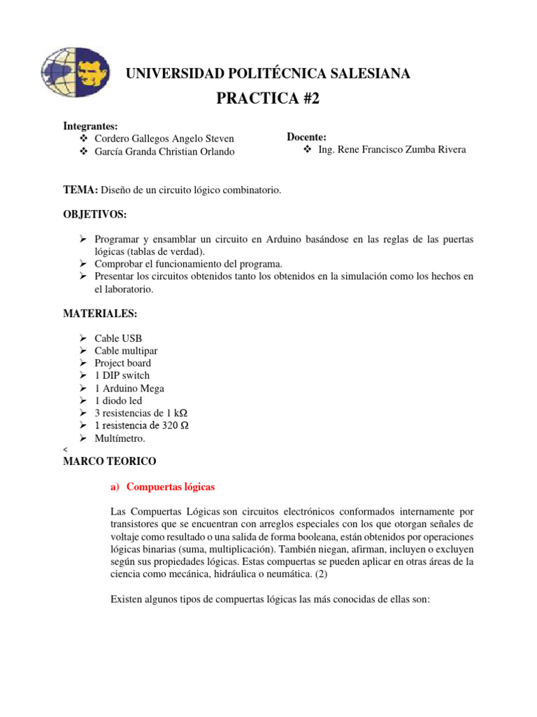 Circuito Logico Combinatorio | PDF | Ingenieria Eléctrica | Electricidad Circuito Logico Combinatorio | PDF | Ingenieria Eléctrica | Electricidad