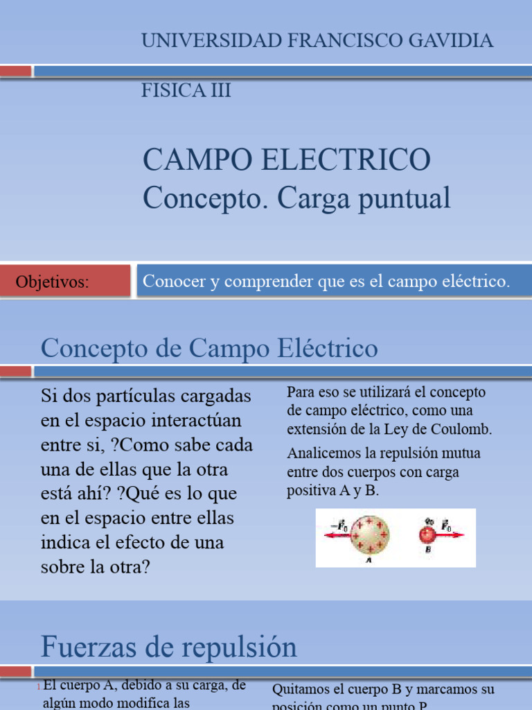 Campo Eléctrico: Conceptos y Ejemplos | PDF | Campo eléctrico | Fuerza