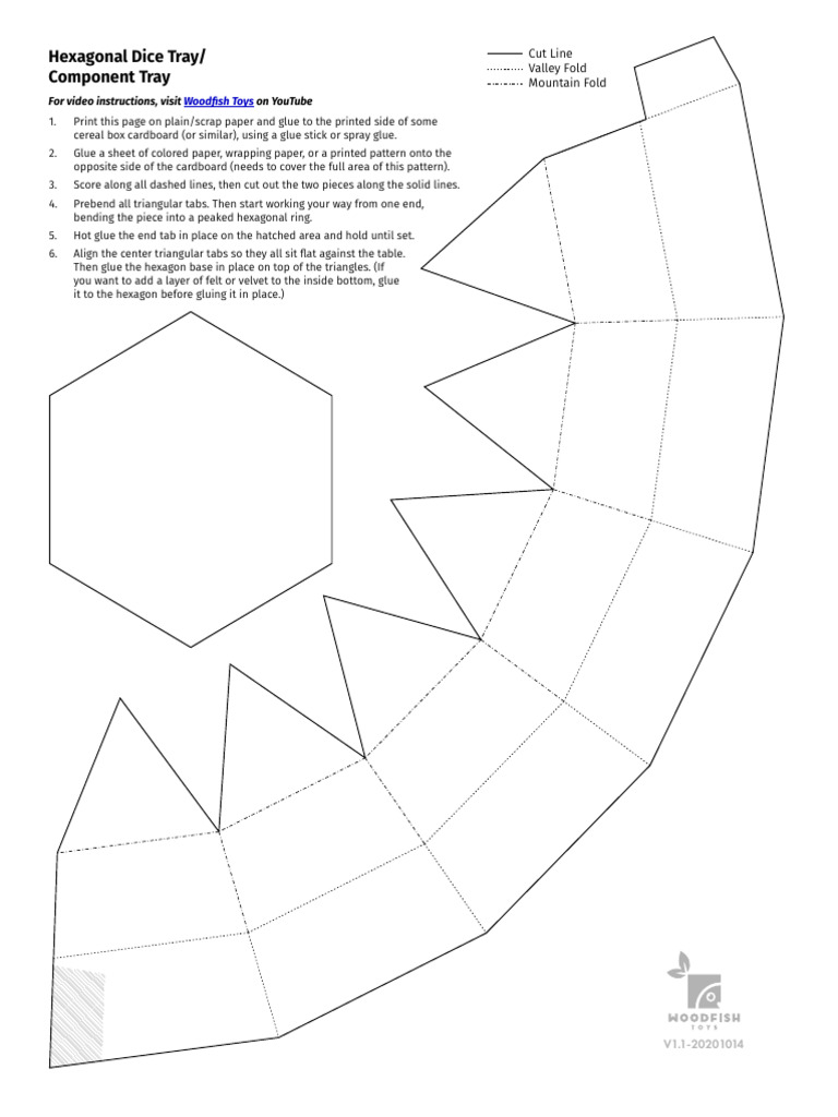 DIY Hexagonal Dice Tray Instructions | PDF | Home & Garden