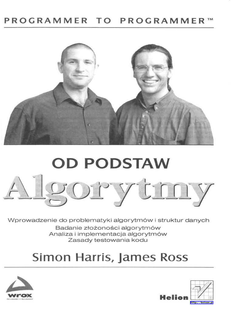 Algorytmy Od Podstaw HELION Simon Harris James Ross | PDF