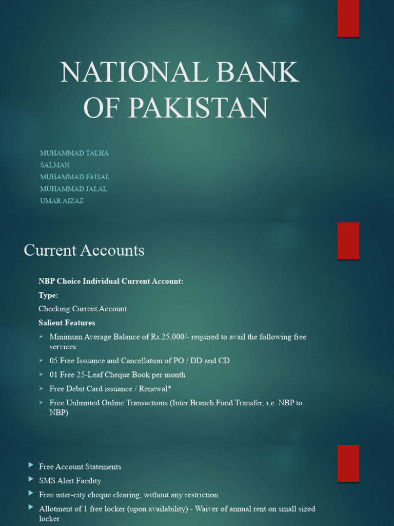 NBP Account Types and Benefits Guide | PDF | Transaction Account | Cheque