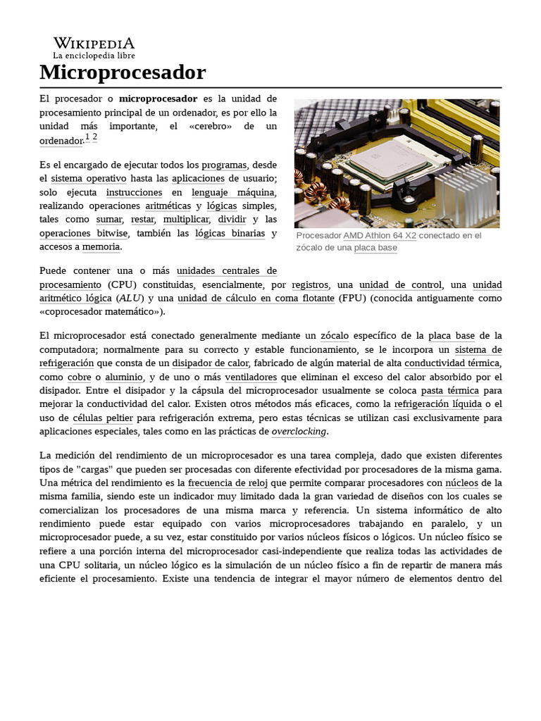 Historia Del Microprocesador | PDF | Microprocesador | Intel