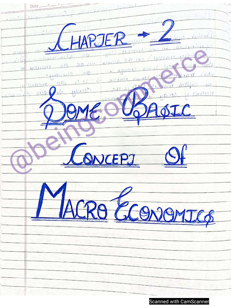 Chapter-2 Some Basic Concepts of Macroeconomics | PDF