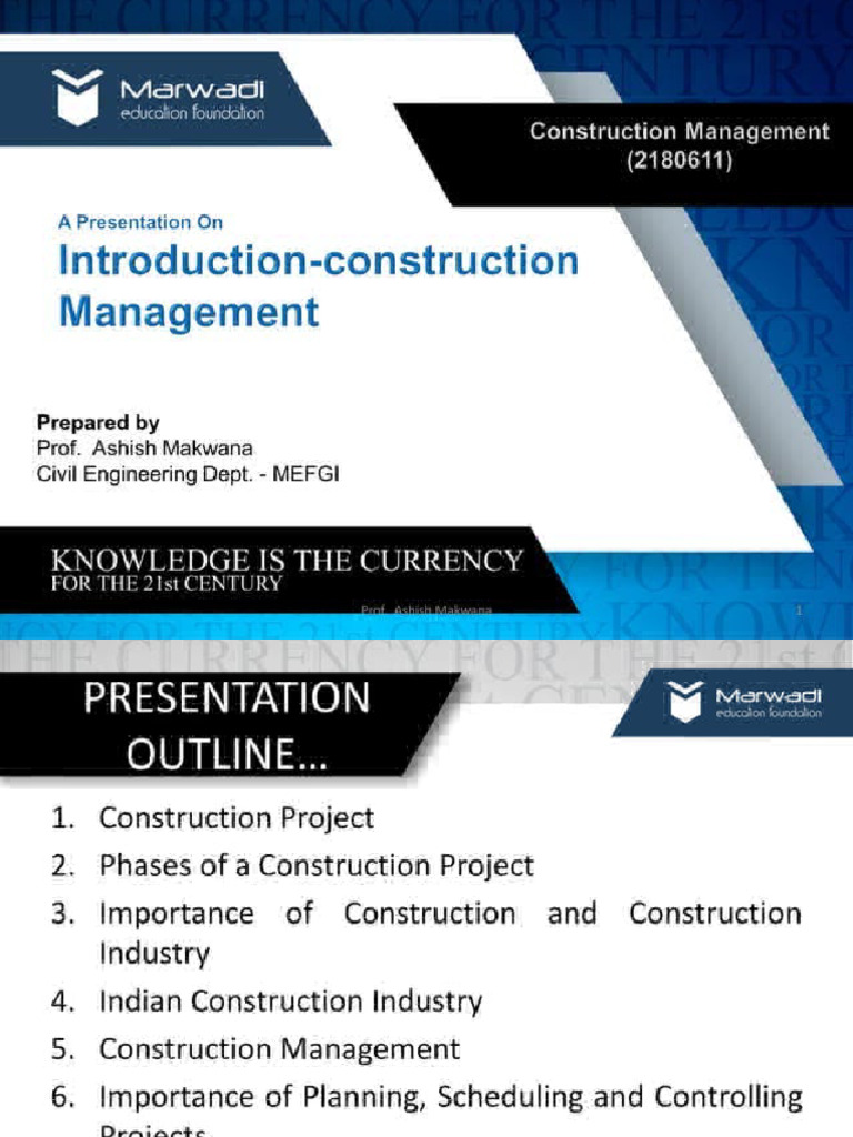 Construction MGT | PDF