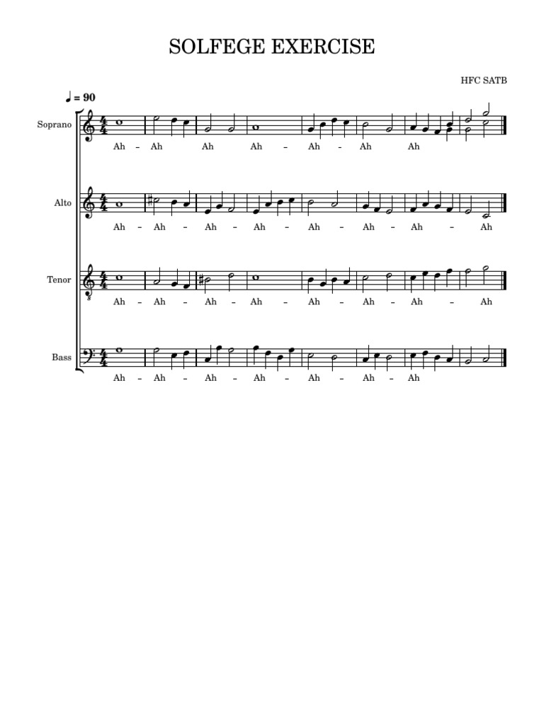 Solfege Exercise Satb | PDF