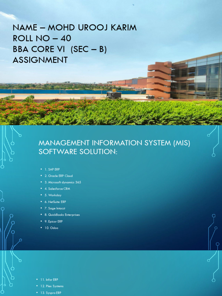 Name - Mohd Urooj Karim Roll No - 40 Bba Core Vi (Sec - B) Assignment | PDF | Enterprise ...