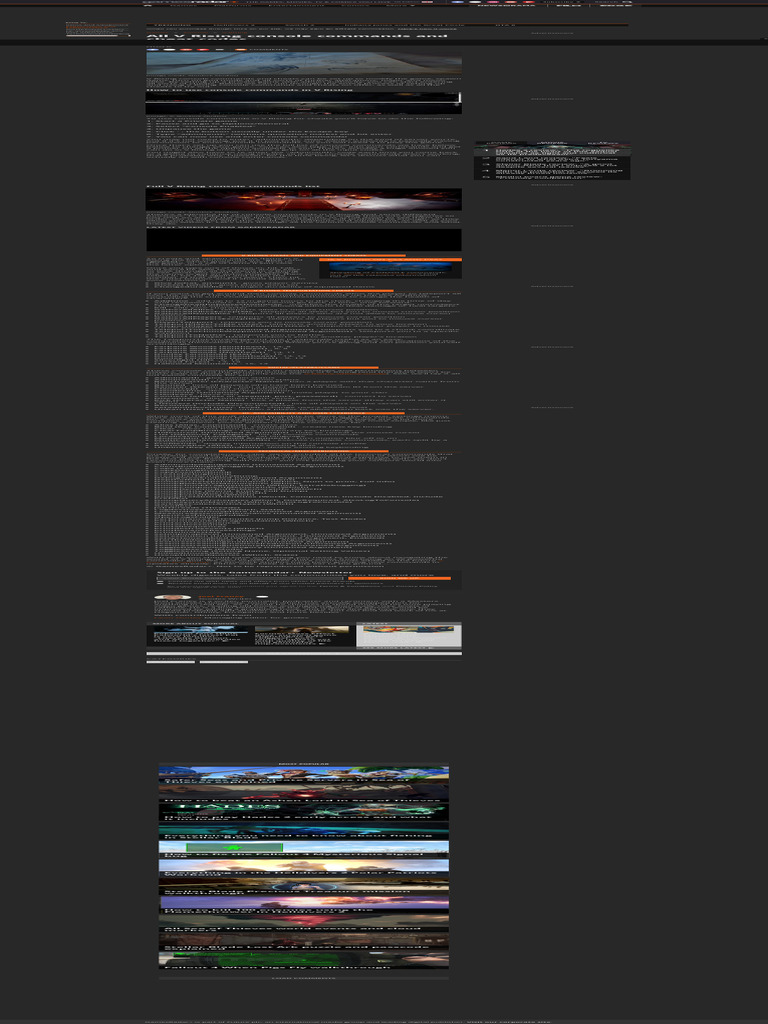 All V Rising Console Commands and Cheat Codes - GamesRadar+ | Download Free PDF | Command Line ...