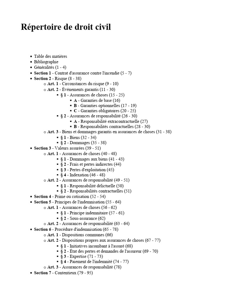 Assurance Incendie | PDF | Assurance | Risque