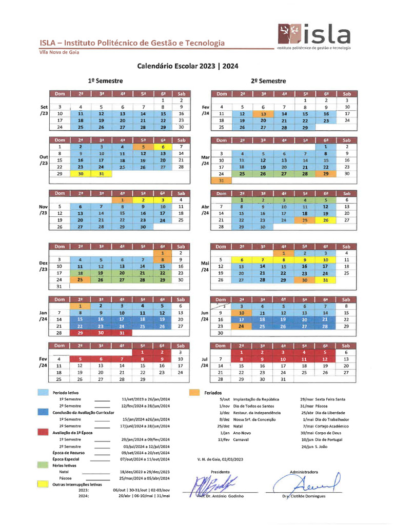 Calendario 2324 | PDF