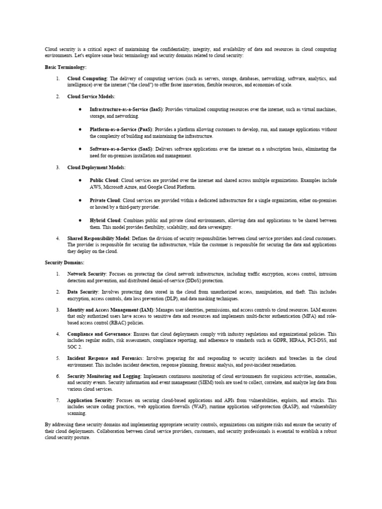 Cloud Security UNIT 4 (1) | PDF | Cloud Computing | Information Security