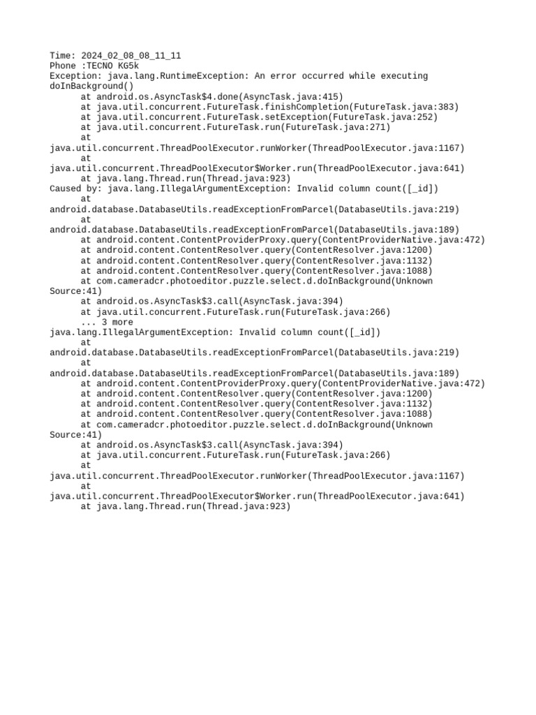 Android AsyncTask Error Debugging | PDF | Technology & Engineering