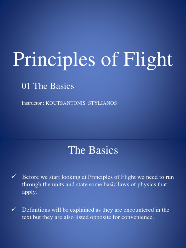 LESSON 1 (The Basics) | PDF | Flight Control Surfaces | Force