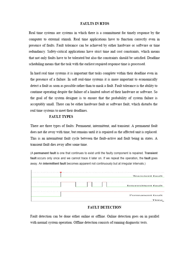 Unit-5 Faults in RTOS | PDF | Real Time Computing | Fault Tolerance Unit-5 Faults in RTOS | PDF | Real Time Computing | Fault Tolerance