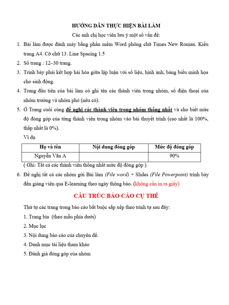 Huong Dan Bao Cao. 20% | PDF