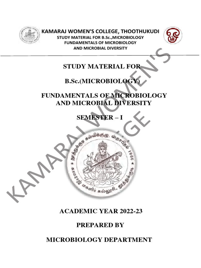 MICROBIOLIOLOGY FUNDAMENTALS STUDY MATERIAL - Compressed 2 | PDF | Sterilization (Microbiology ...