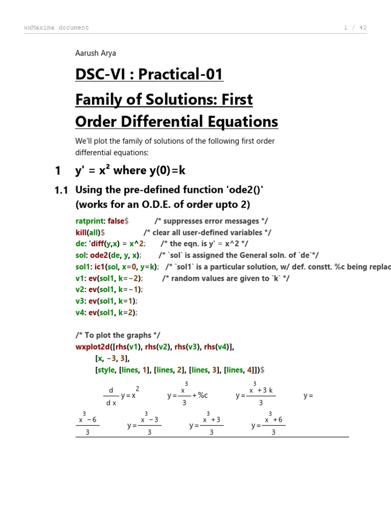 Aarush Arya Practical Compiled | PDF | Trigonometric Functions | Ordinary Differential Equation