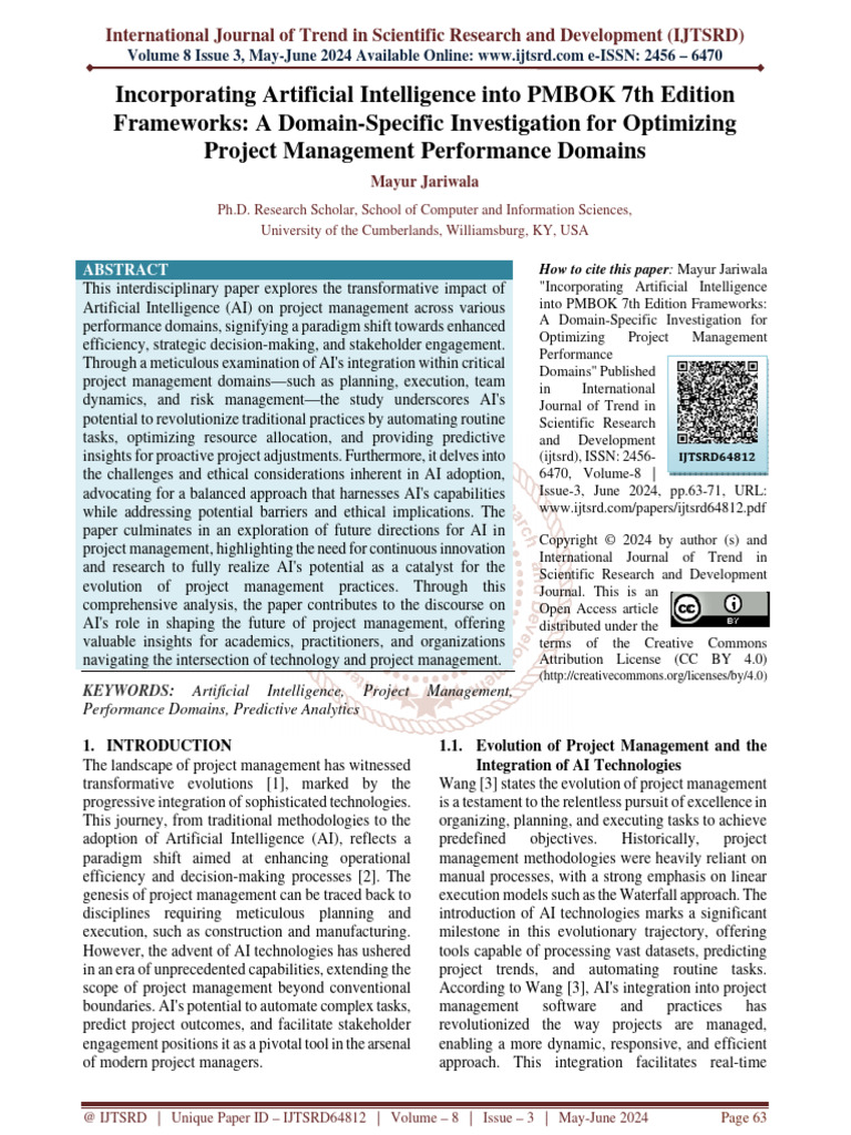 Ijtsrd64812 V1 | PDF | Artificial Intelligence | Intelligence (AI) & Semantics