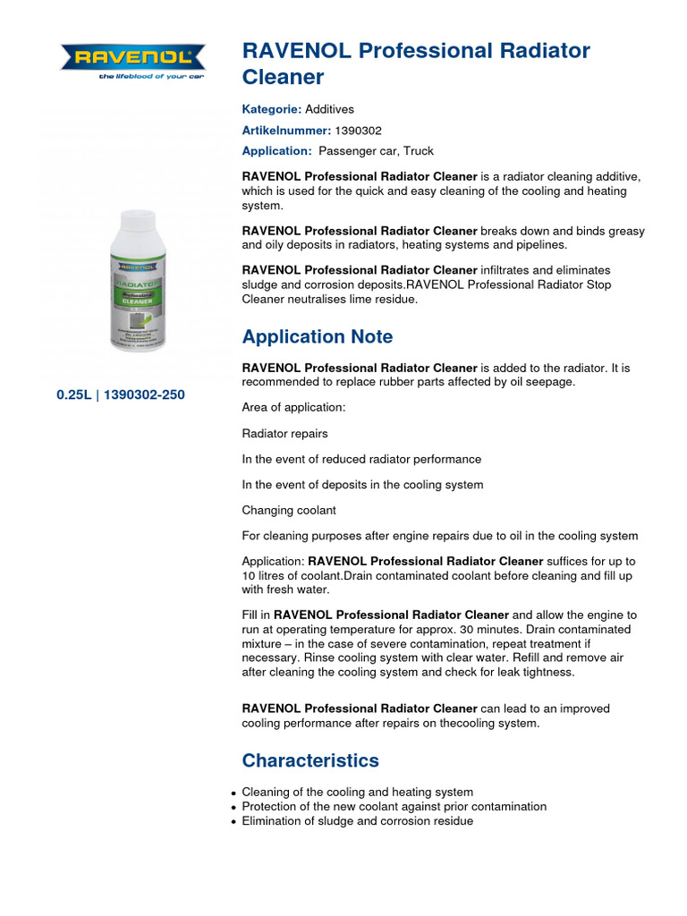 Tds_1390302_en | Download Free PDF | Radiator | Coolant
