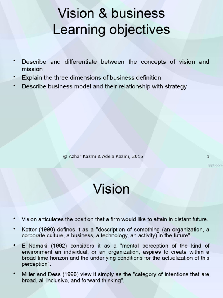 Defining Vision and Envisioning | PDF | Strategic Management | Business ...