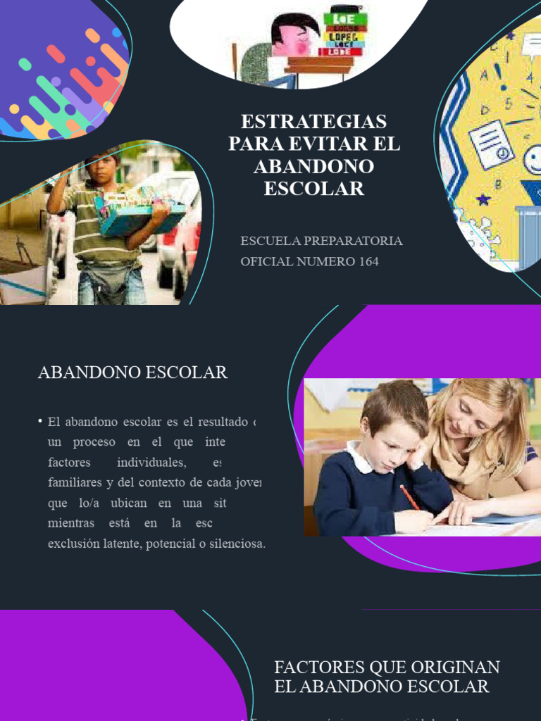 ESTRATEGIAS PARA EVITAR EL ABANDONO ESCOLAR Jackye | PDF | Cognición | Modificación de ...