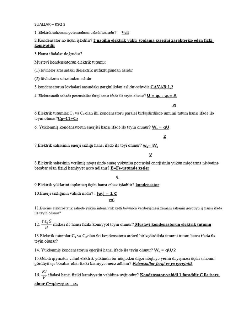 Fizika KSQ 3 2022-23 | PDF