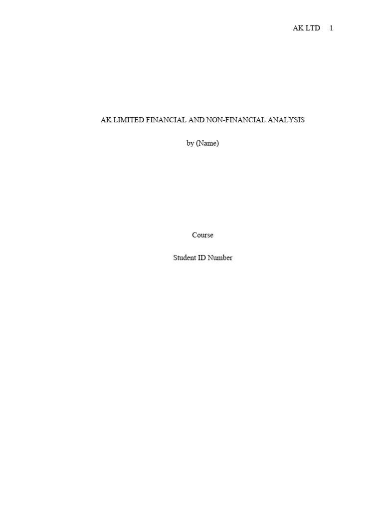 AK Limited Financial Analysis | PDF | Net Present Value | Discounted Cash Flow