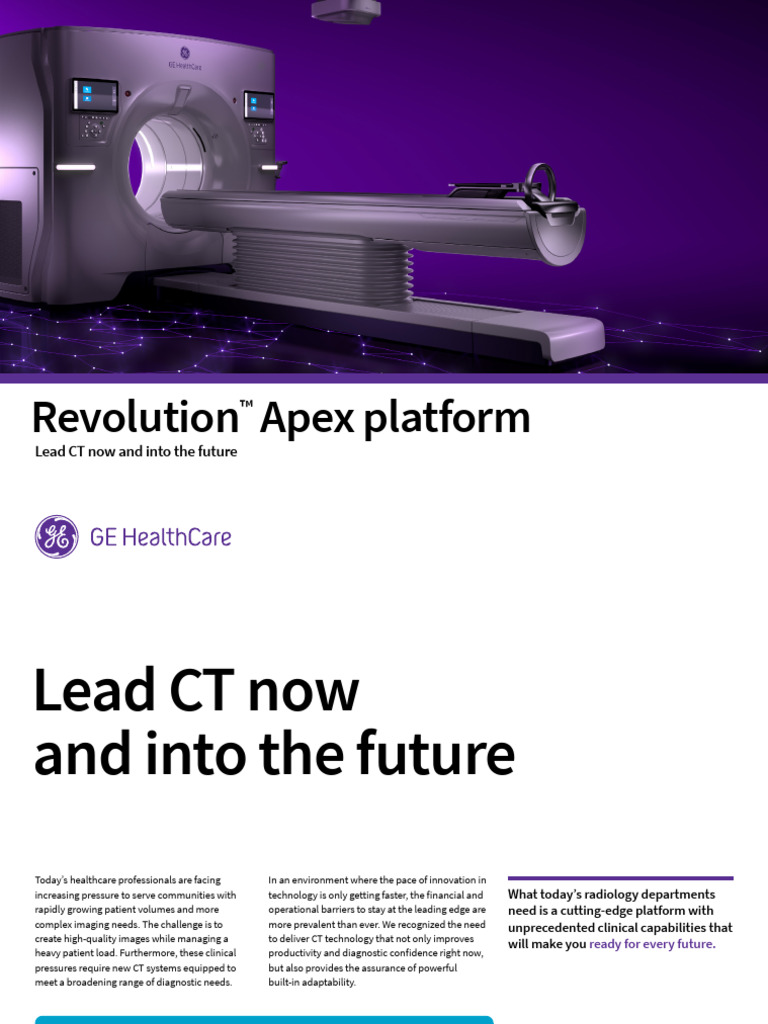 GEHC Revolution Apex Platform Brochure Updates JB26843XX | PDF | Ct ...