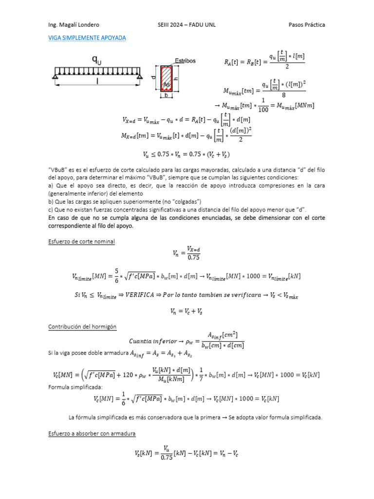 Dimensionado Esfuero de Corte en Vigas - Rev01 | PDF
