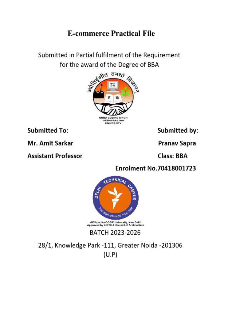 E-Commerce File (Pranav Sapra) | PDF | Html | Html Element