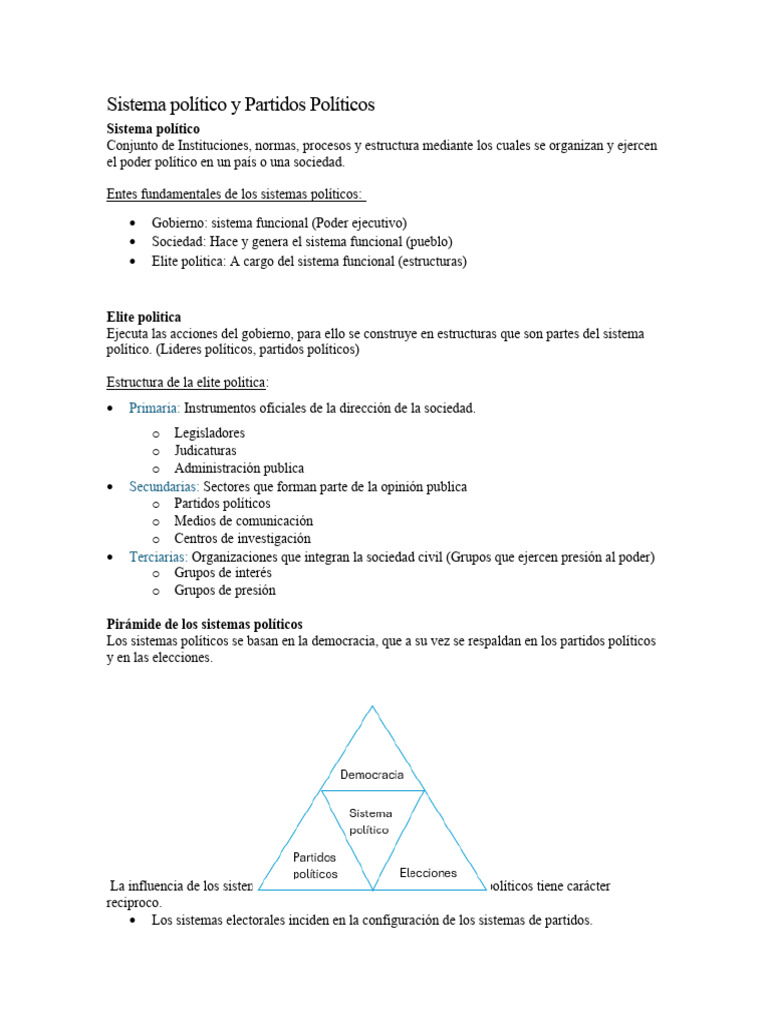 Estructura y Tipos de Partidos Políticos | PDF | Partidos políticos ...