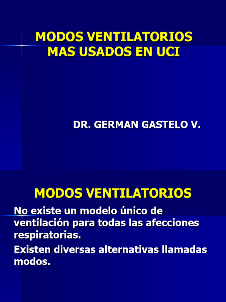 Modos Ventilatorios en UCI: Guía Esencial | PDF | Sistema respiratorio ...