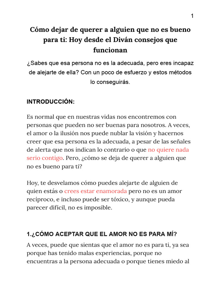 Cómo Dejar de Querer A Alguien Que No Es Bueno para Ti Consejos ¿Sabes ...