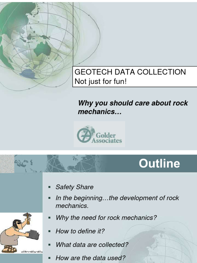 Geotech Data Collection for Rock Mechanics | PDF | Strength Of ...