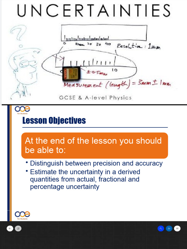 Uncertainties and Measurements Cape | PDF | Accuracy And Precision | Uncertainty