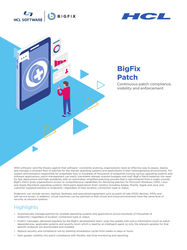 HCL BigFix - Datasheet - Patch - v1.2 | Download Free PDF | Operating System | Cloud Computing