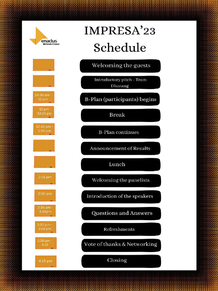 IMPRESA'23 Schedule | PDF