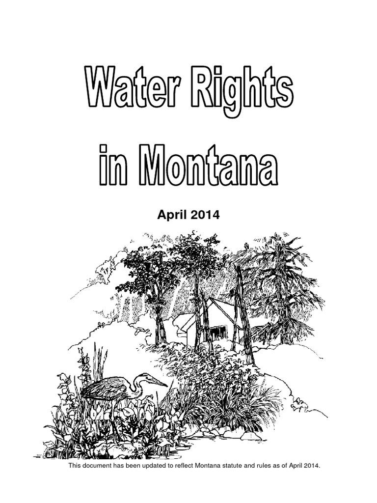 Montana Water Rights Guide 2014 | PDF | Montana | Water Right