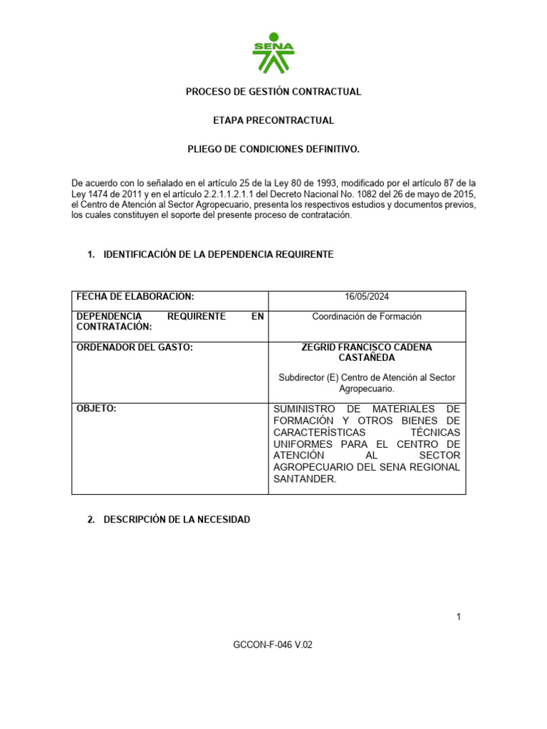 Pliegos de Condiciones Definitivos | PDF | Desarrollo profesional