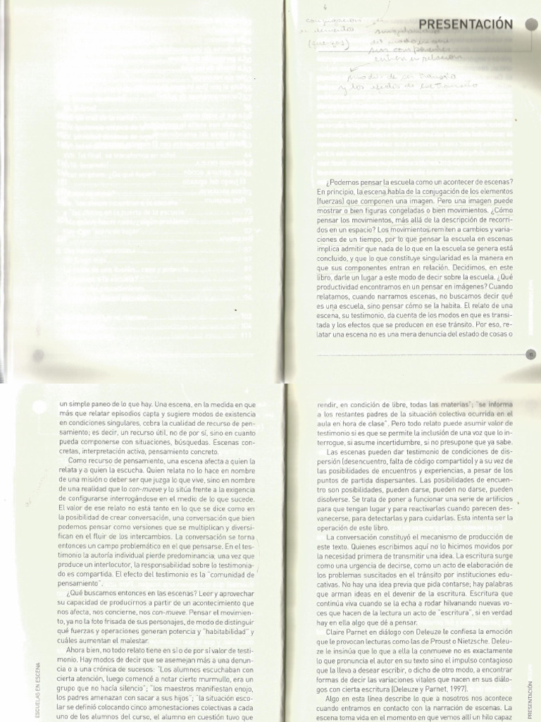 Escuelas en Escena. Presentación y Cap I | PDF