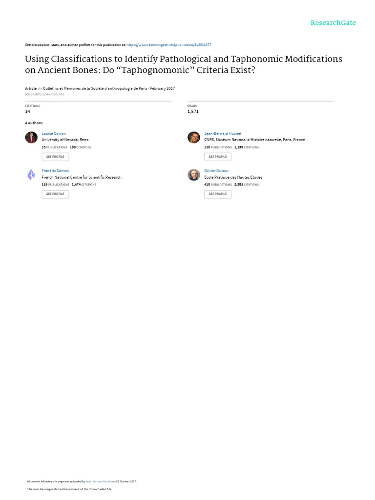 Using Classifications To Identify Pathological and | PDF | Pathology | Bone