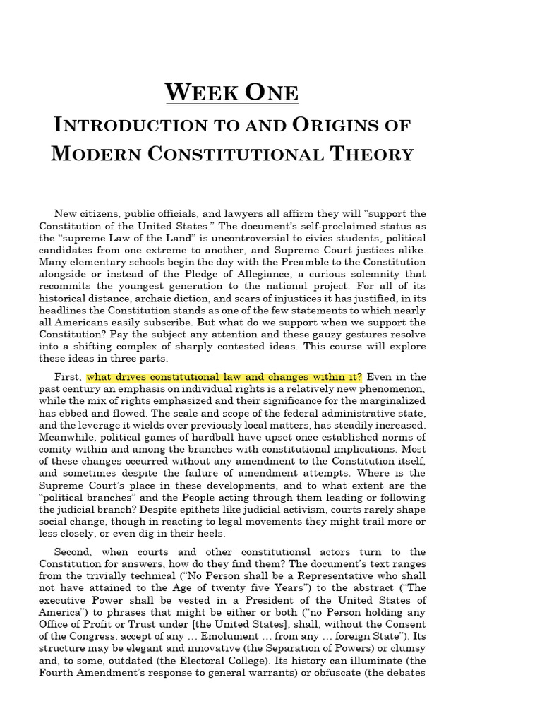 Class 1 - Introduction | PDF | Equal Protection Clause | Fourteenth ...