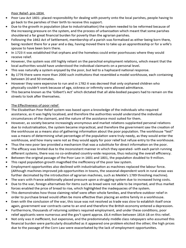 Poverty and Pauperism revision notes | Download Free PDF | Poverty ...